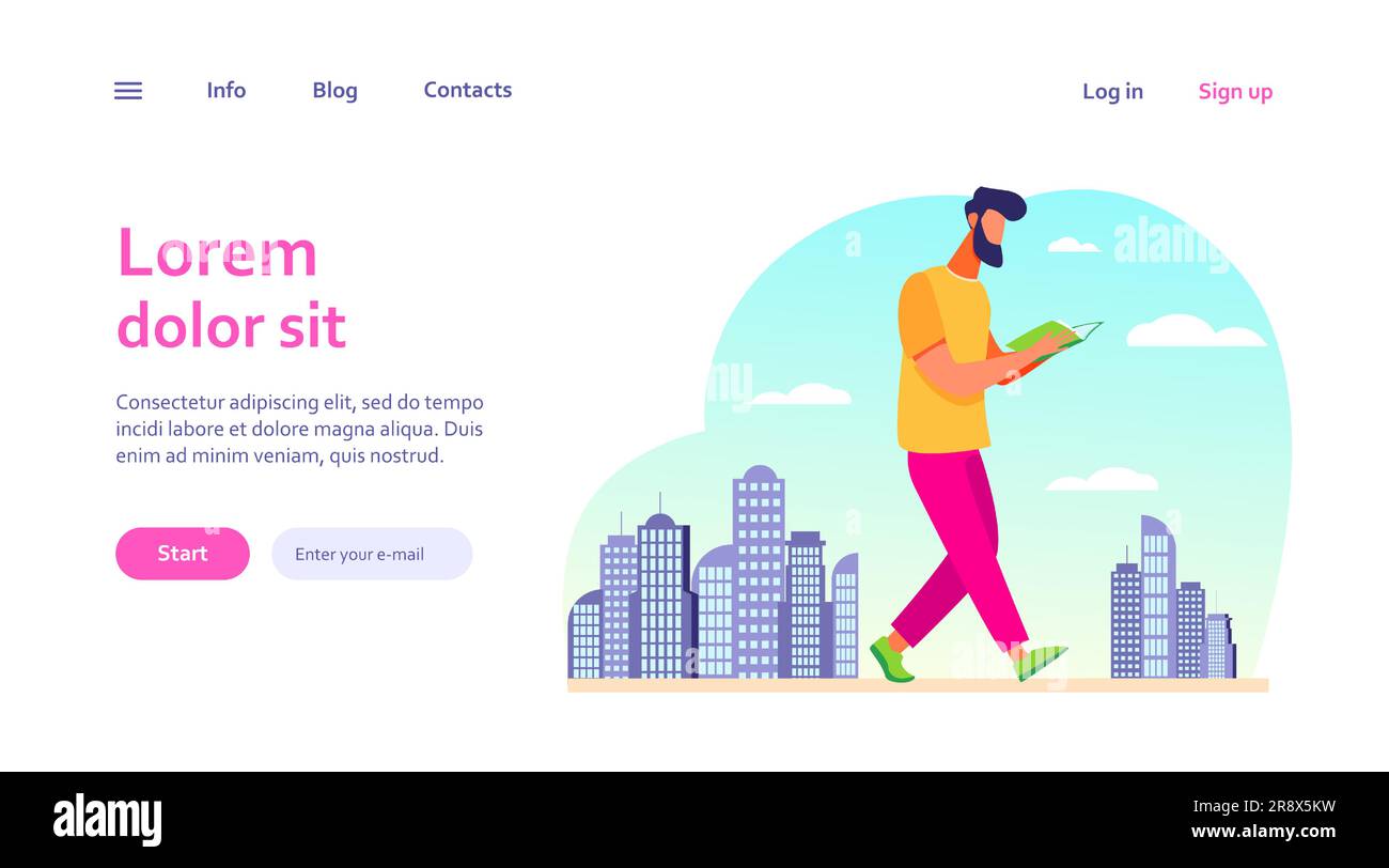 Reading and walking book Stock Vector Images - Alamy