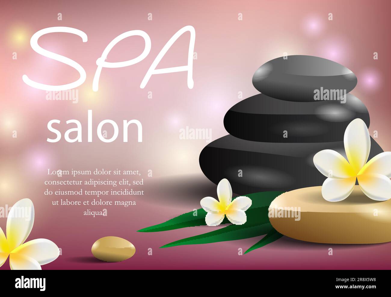 Spa salon lettering with stones for massage Stock Vector Image & Art ...