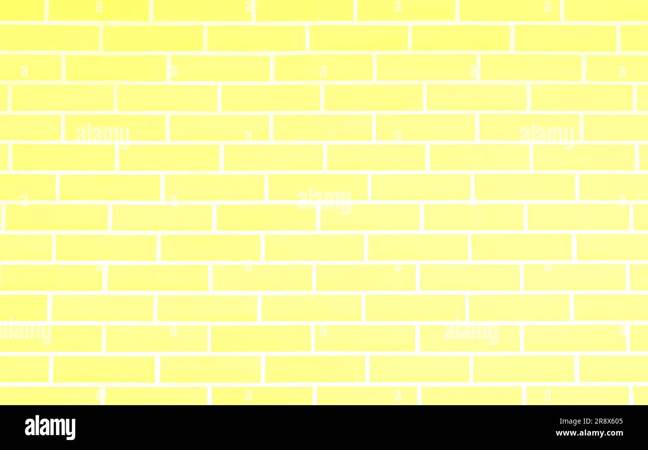 Texture of light yellow color brick wall as background Stock Photo - Alamy