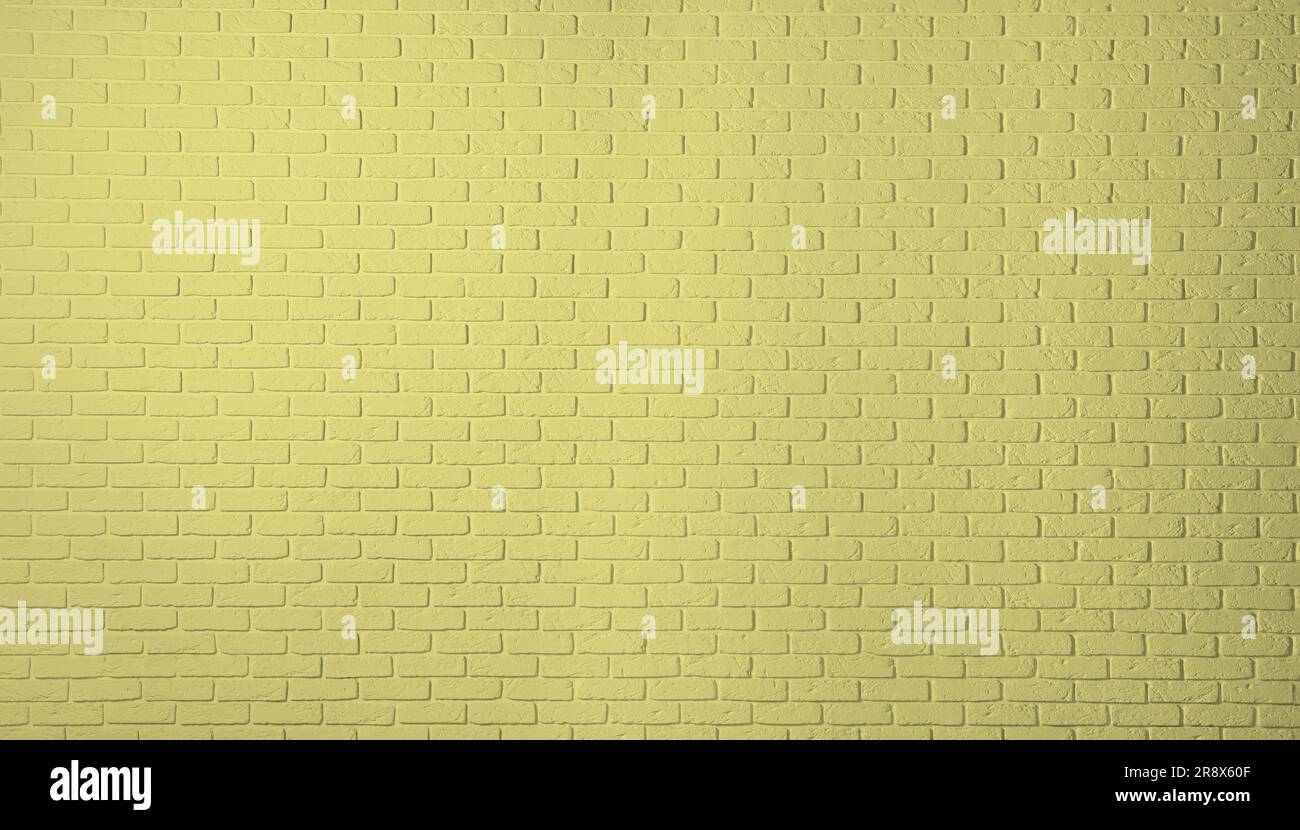 Texture of pale golden rod color brick wall as background Stock Photo ...