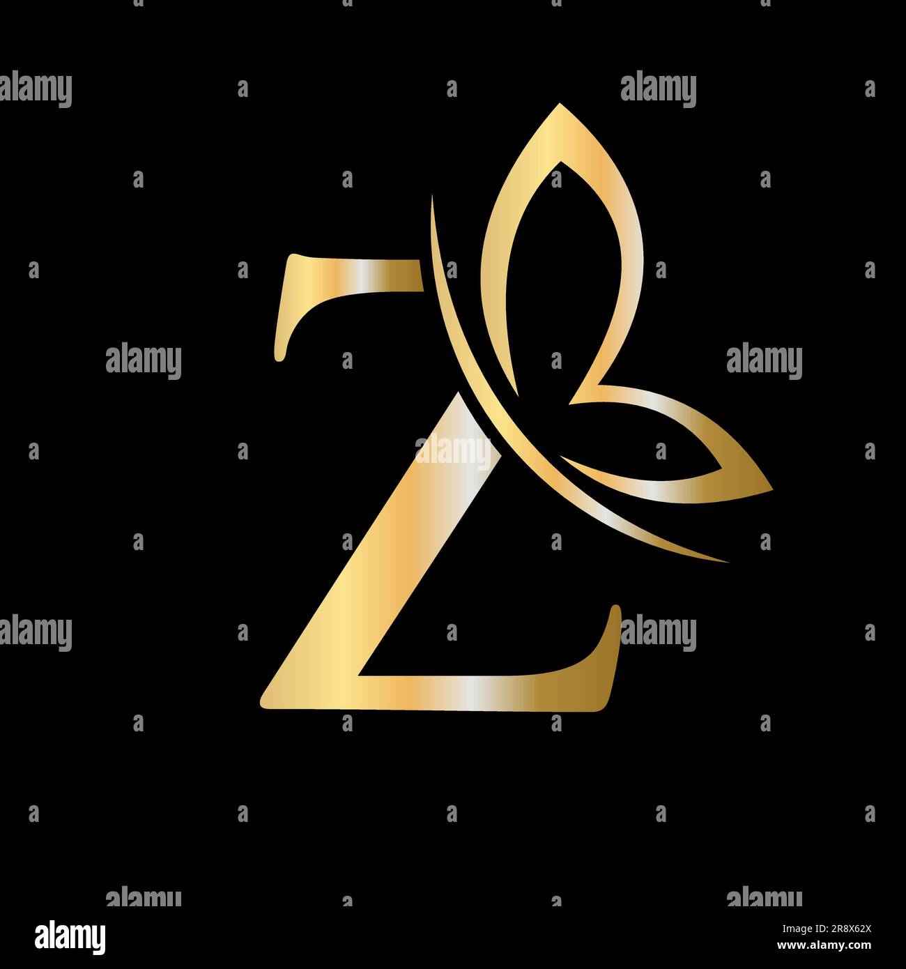 Letter Z Butterfly Logo Concept For Luxury, Beauty, Spa and Fashion ...