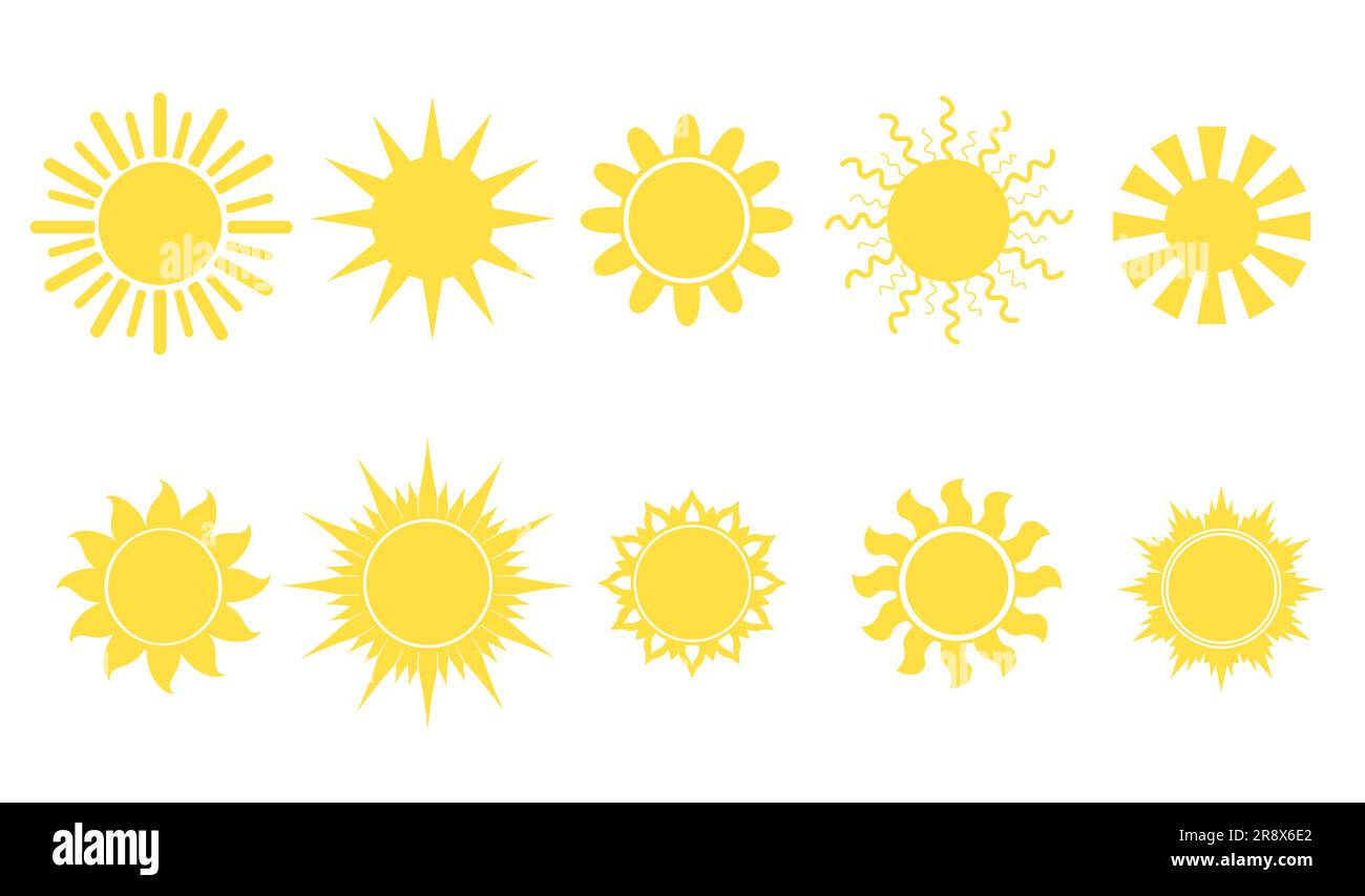 Yellow sun set Stock Vector Image & Art - Alamy