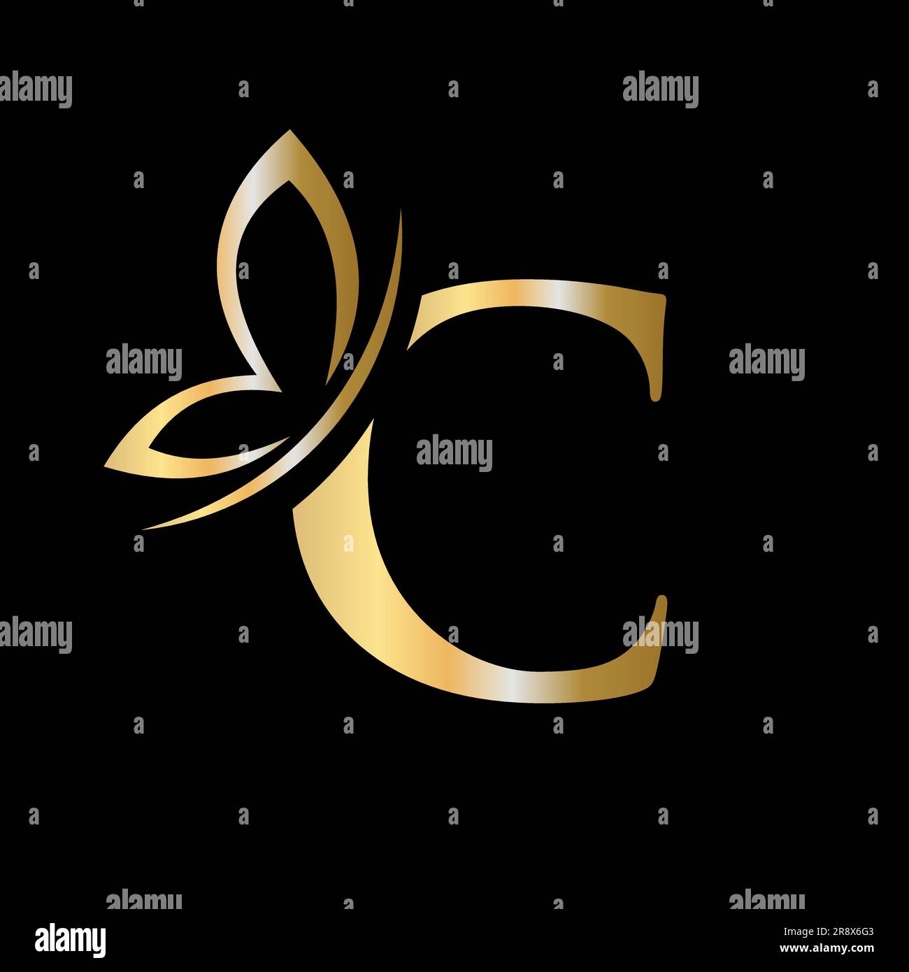Letter C Butterfly Logo Concept For Luxury, Beauty, Spa and Fashion ...