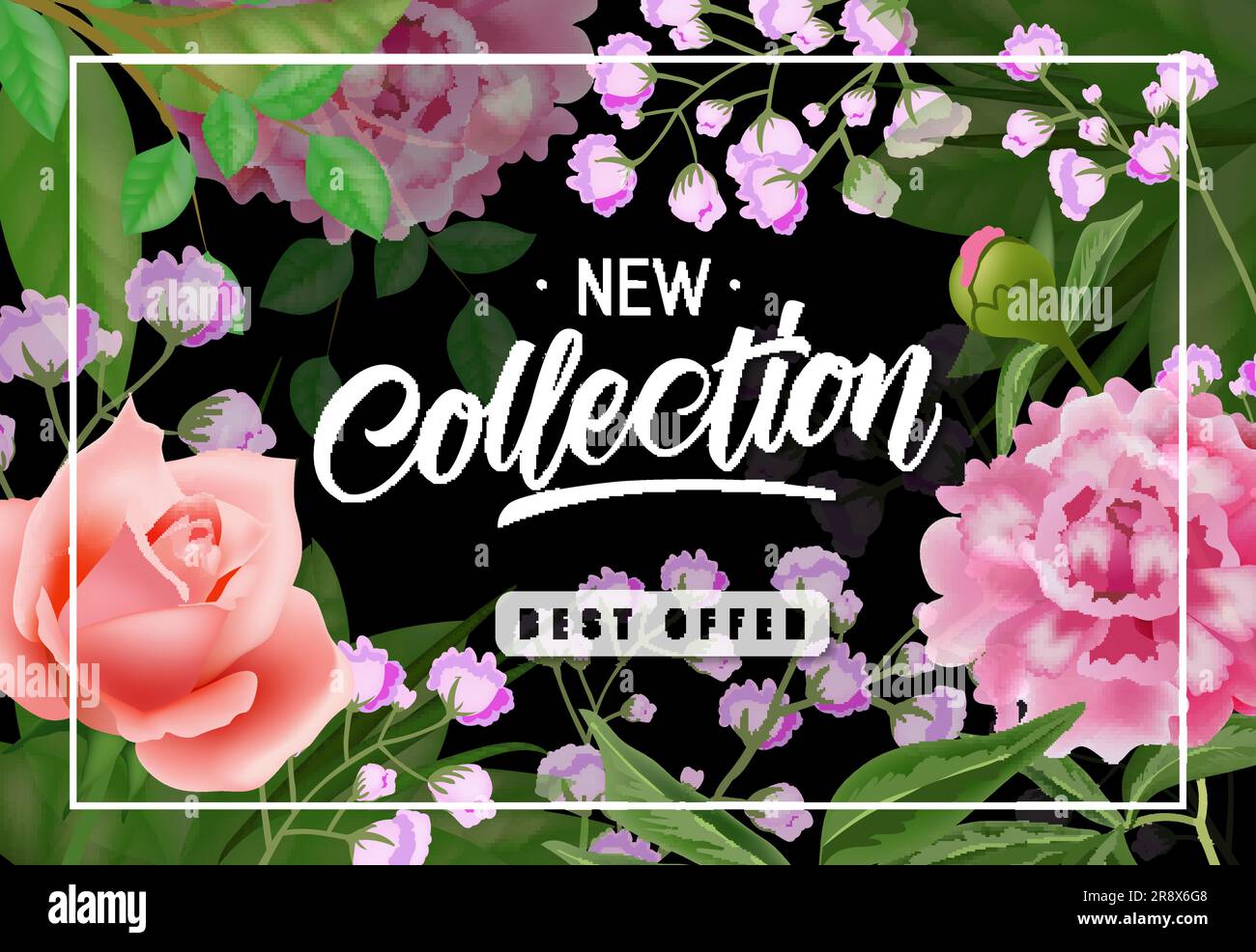 Calligraphy new collection colorful Stock Vector Images - Alamy