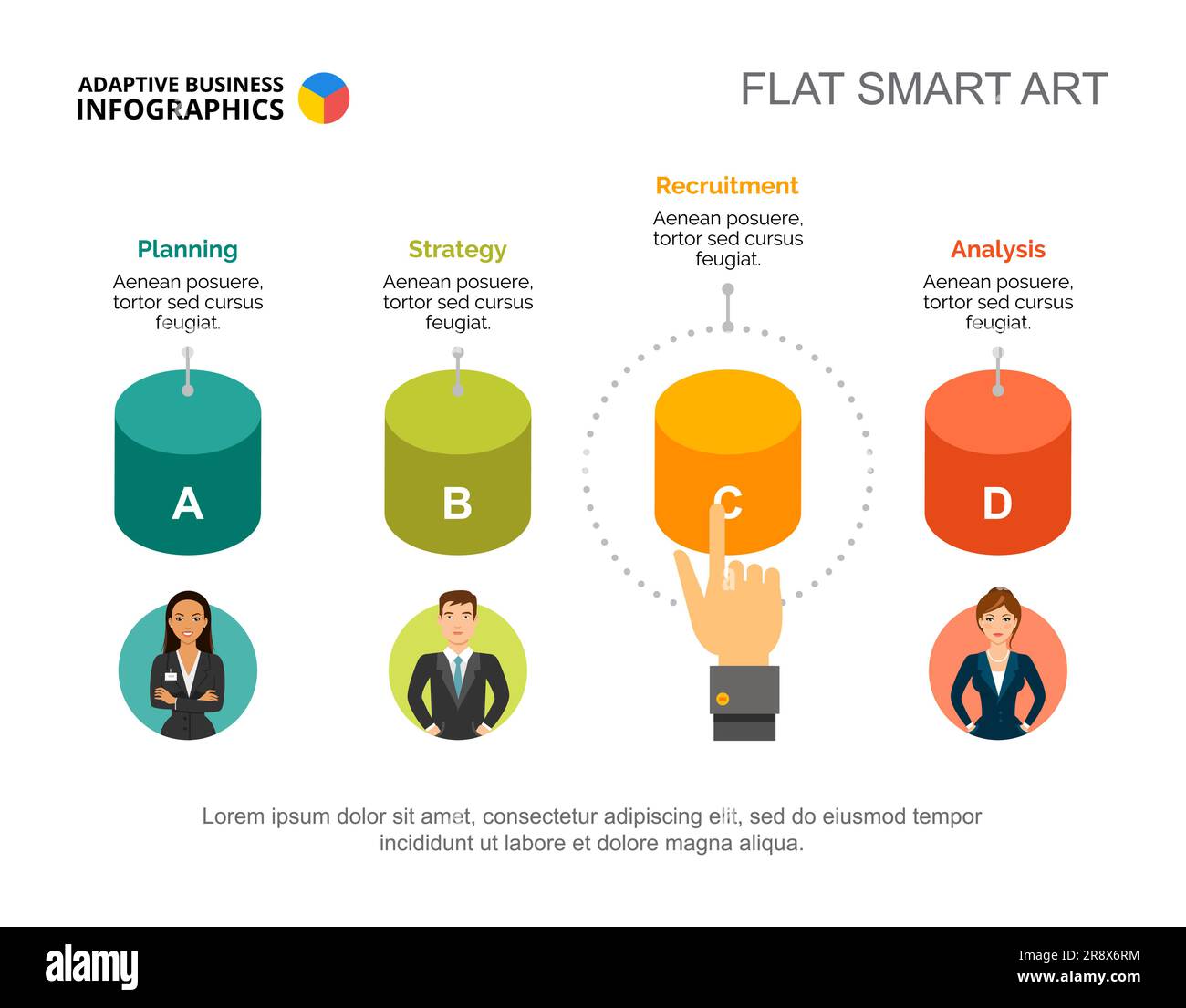Four cylinders options process chart template for presentation Stock Vector Image & Art - Alamy