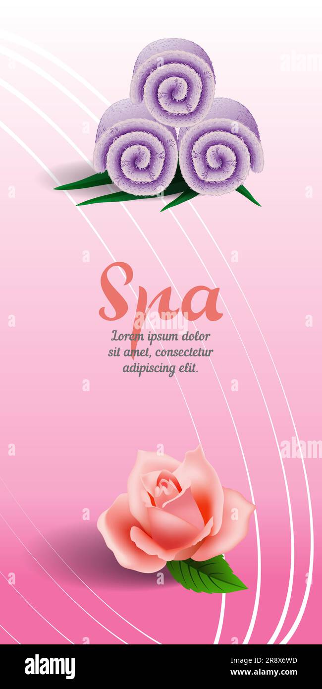 Spa vertical banner design with rose Stock Vector Image & Art - Alamy