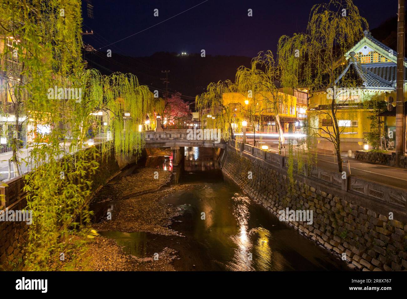 Night view of Kinosaki Onsen Stock Photo - Alamy