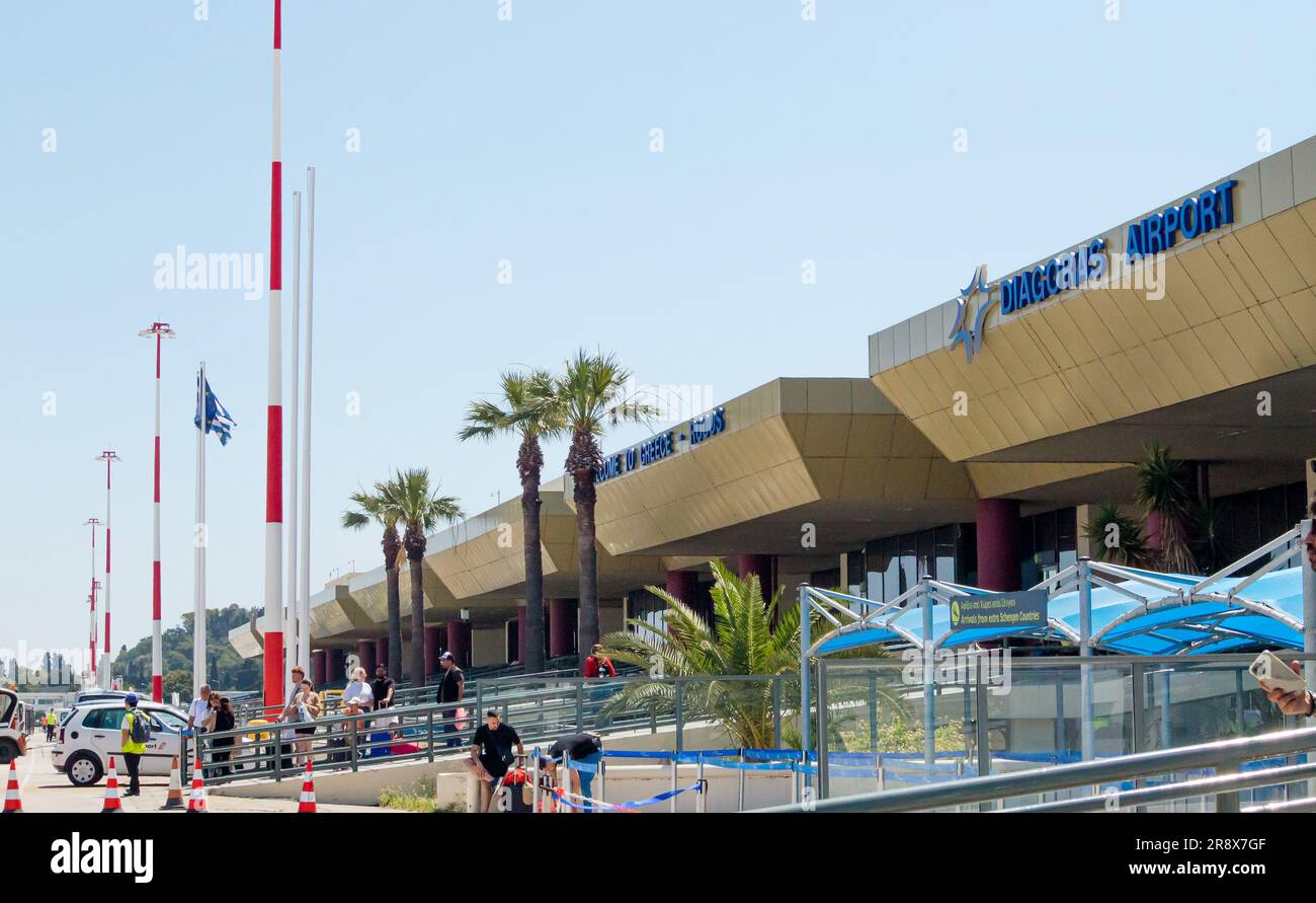 Paradeisi, Rhodes, Greece-15JUN2023-Rhodes International Airport ...