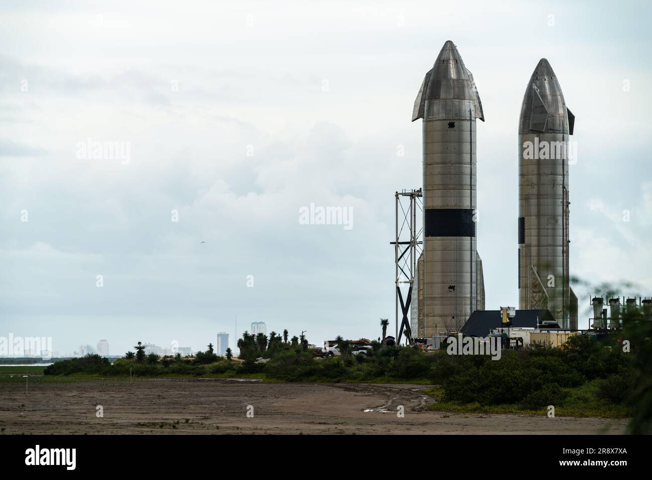 SpaceX Starship SN15 and SN 16 at Starbase, Boca Chica, Texas Stock ...