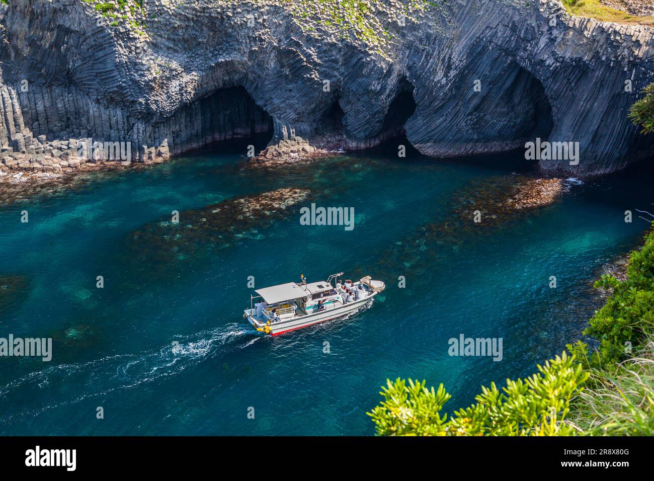 Nanatsugama and sightseeing boat Stock Photo - Alamy
