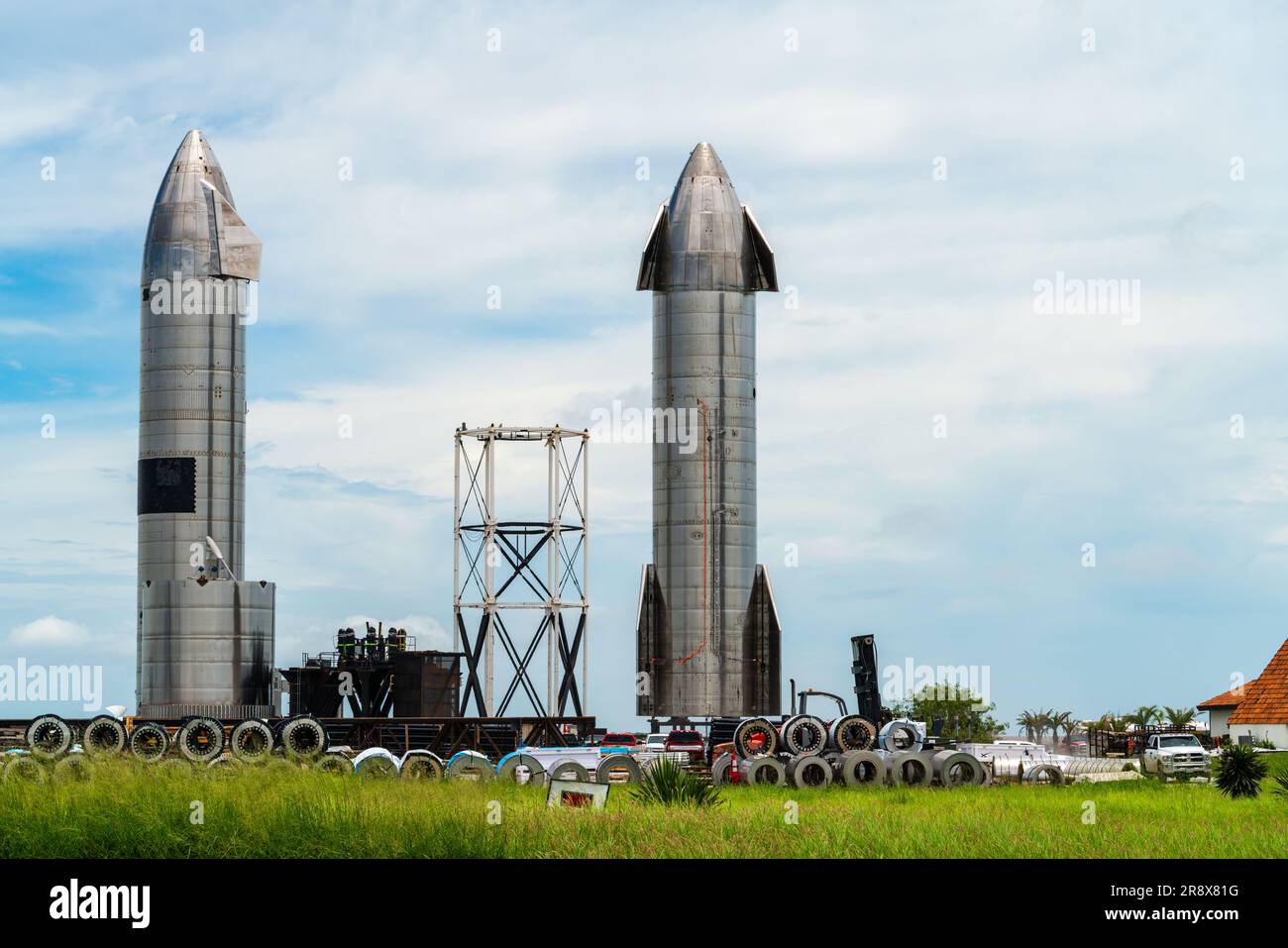 SpaceX Starship SN15 and SN 16 at Starbase, Boca Chica, Texas Stock ...