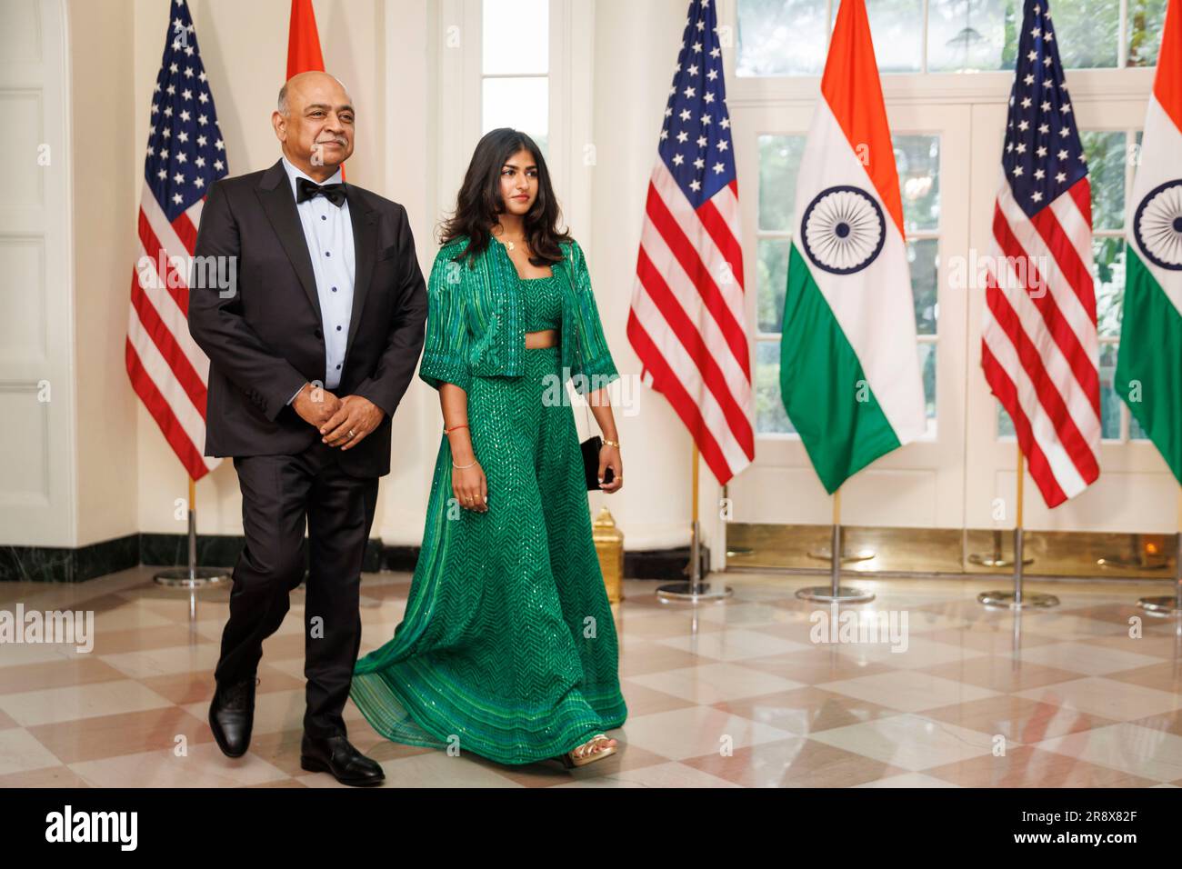Washington, USA. 22nd June, 2023. Arvind Krishna, right, Chairman and ...