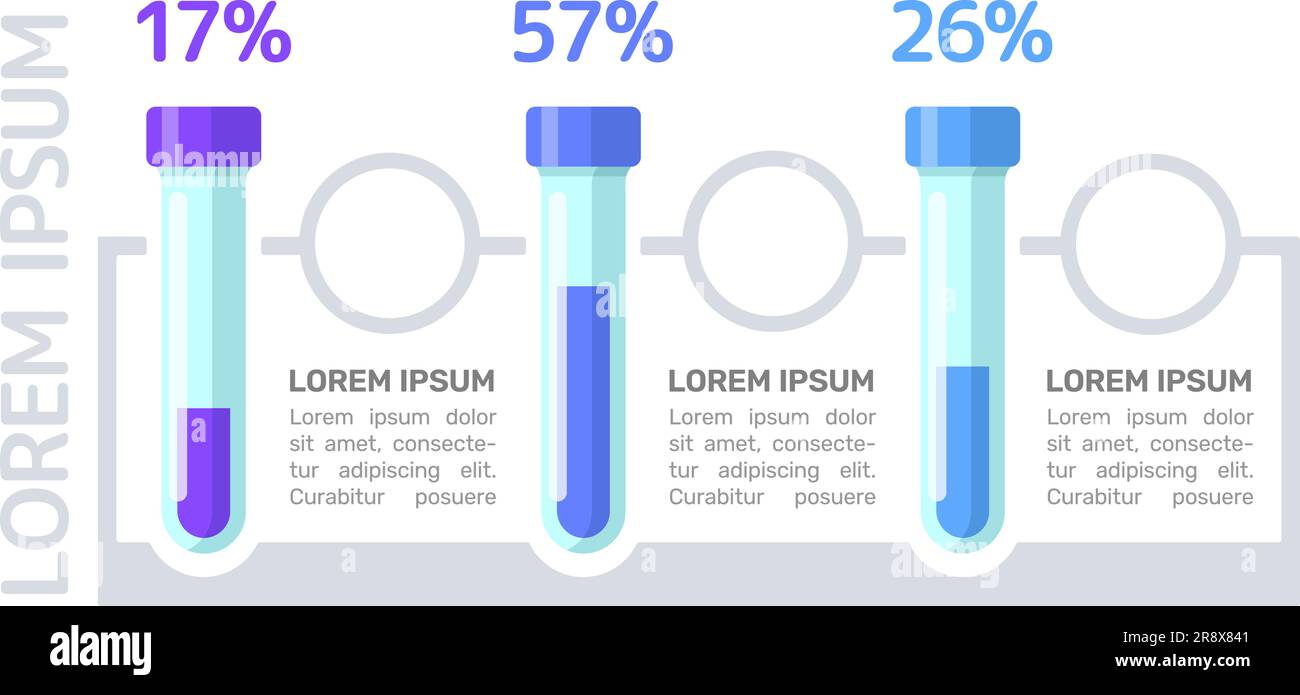 Chemical testing blue gradient infographic chart design template Stock ...