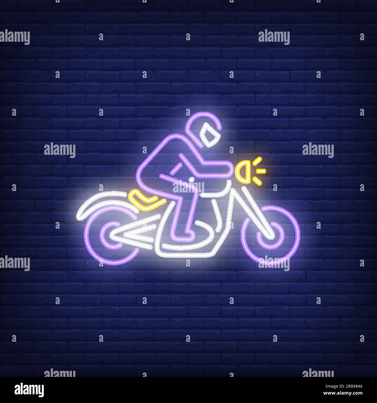Custom motorcycle on brick hi-res stock photography and images - Alamy