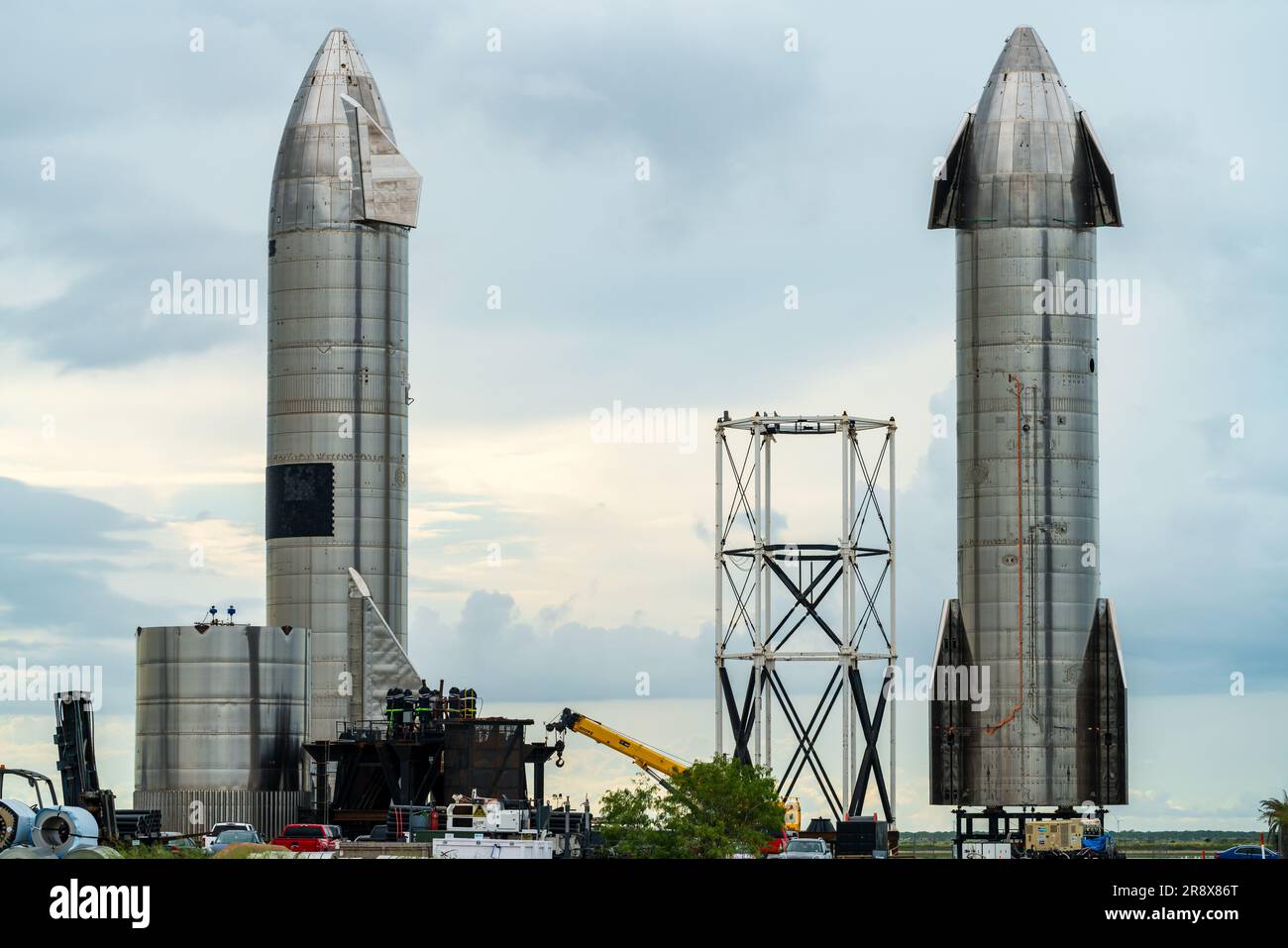SpaceX Starship SN15 and SN 16 at Starbase, Boca Chica, Texas Stock ...