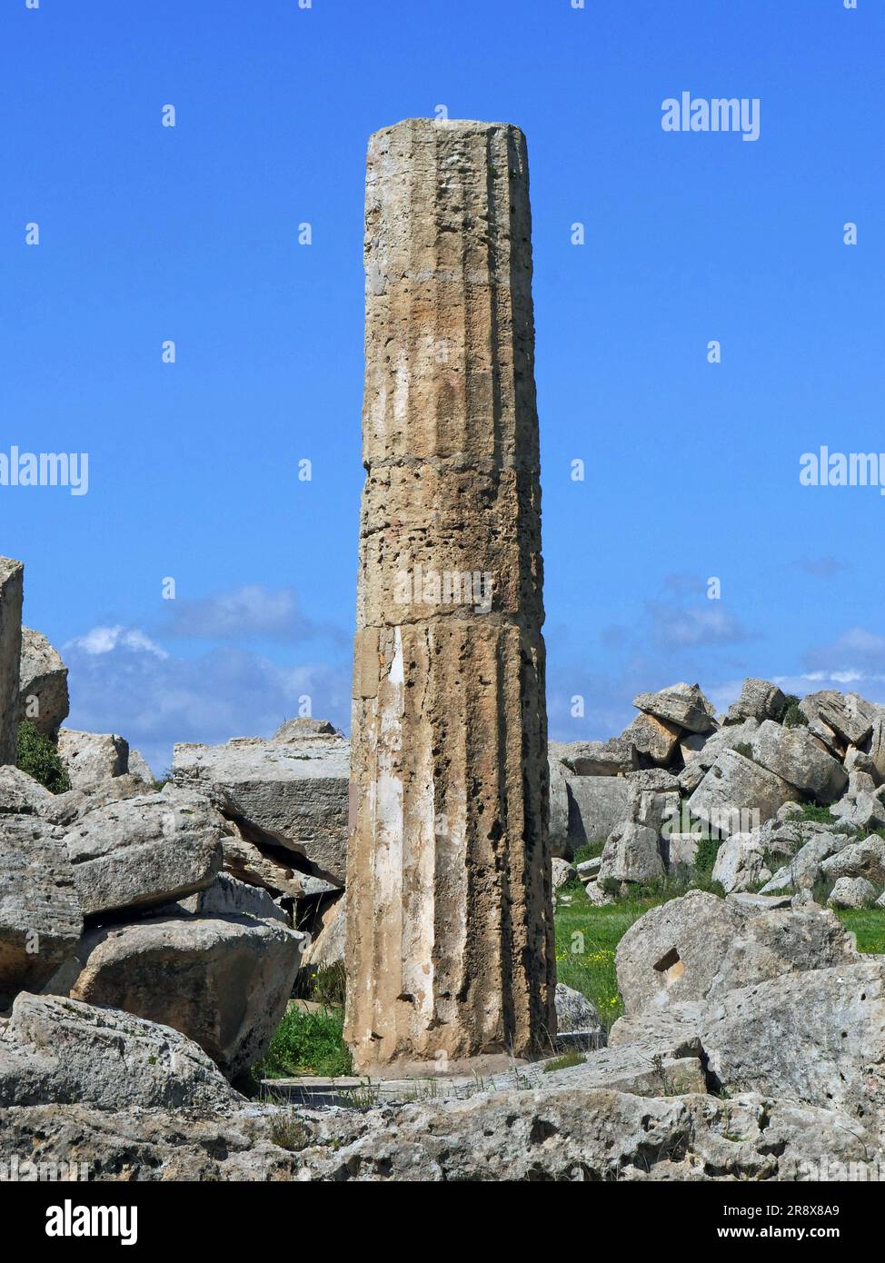 Remaining rubble of Temple G and Temple E, Selinunte, Sicily, Italy ...