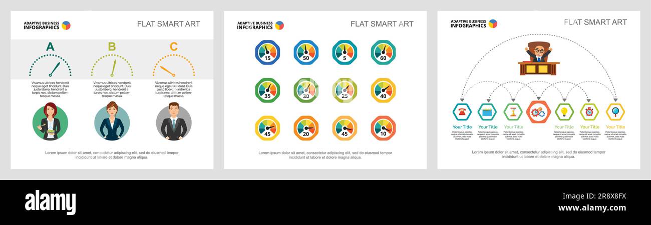 Colorful planning or management concept infographic charts set Stock ...