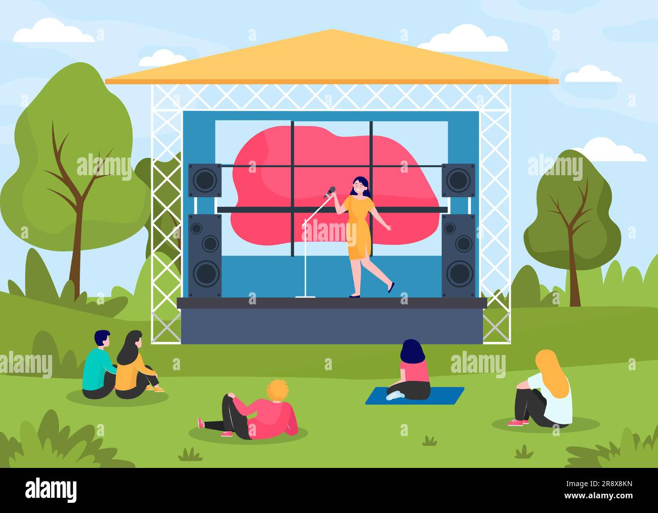 Outdoor music festival Stock Vector Image & Art - Alamy