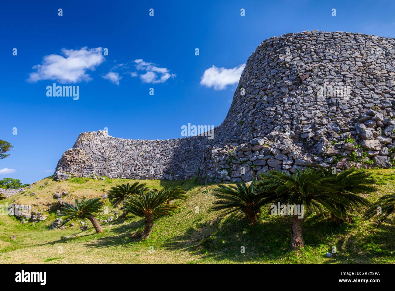 Stonewalls of Nakijin Castle Ruins Stock Photo - Alamy