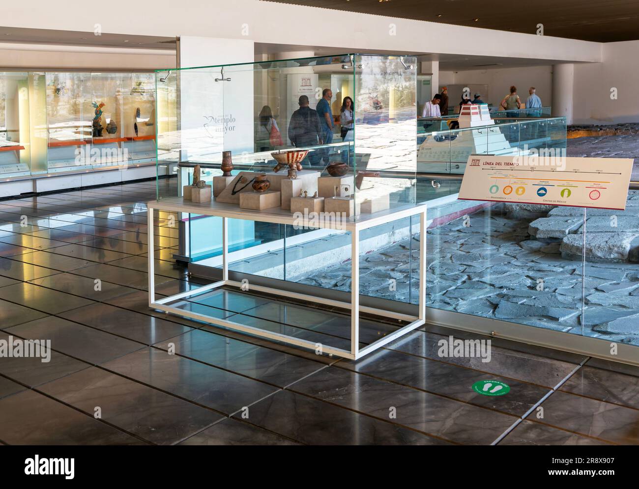 Inside display area at entrance, archaeological site and museum of ...