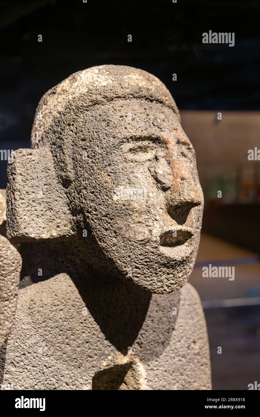 Stone carved figure of Centzonhuitzuahuah, deity of pulque ...