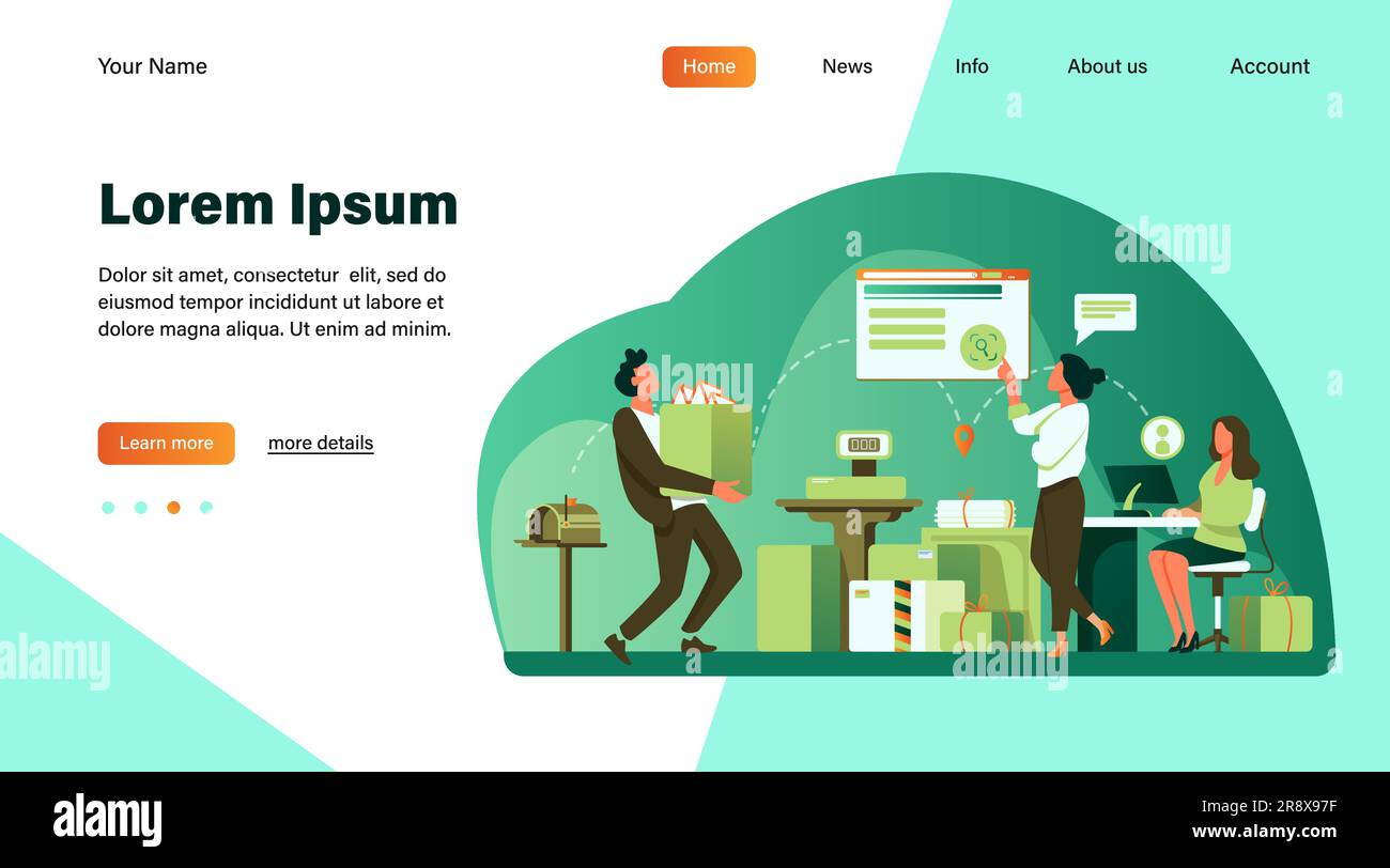 Postal sorting office Stock Vector Images - Alamy