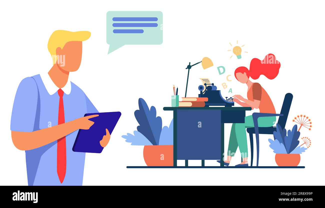 Typewriter typing page Stock Vector Images - Alamy