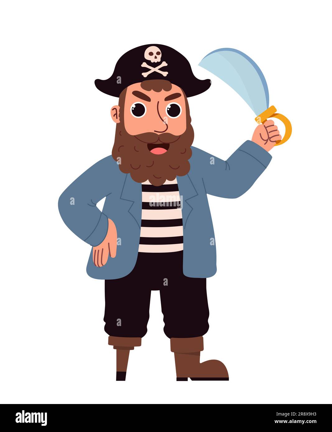 Pirate with sword concept Stock Vector Image & Art - Alamy