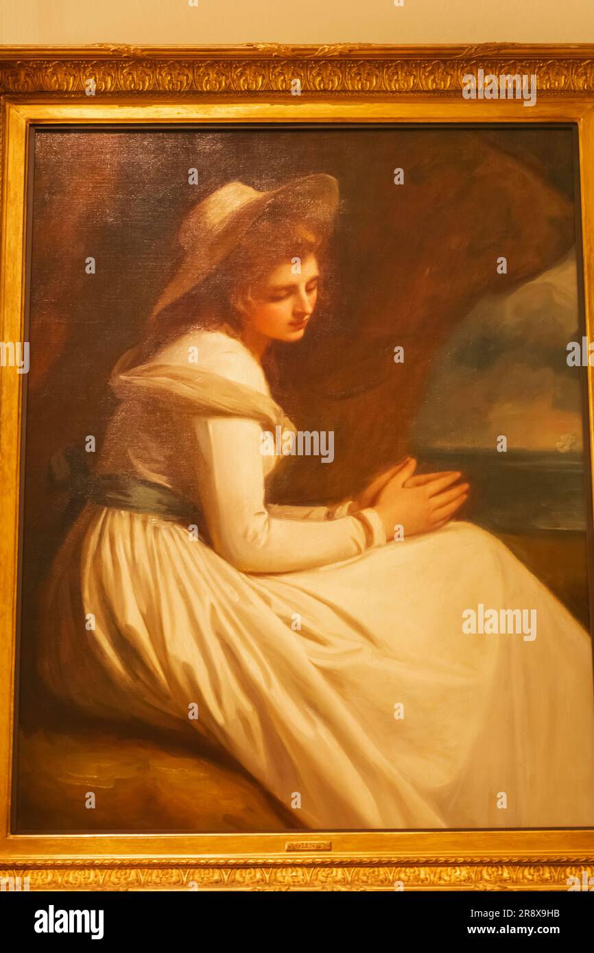 England, London, Greenwich, The Queen's House, Portrait of Emma Hart ...