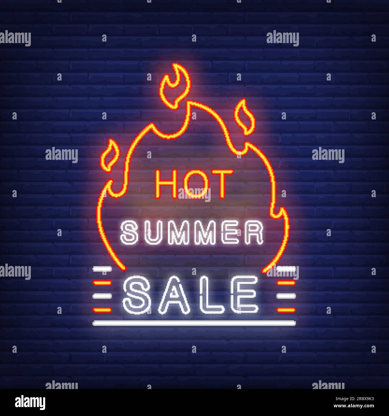 Hot Summer Sale sign in neon style Stock Vector Image & Art - Alamy