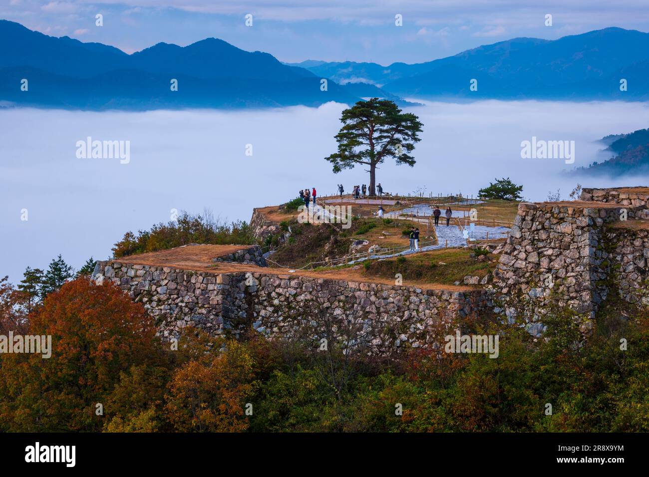 Ruins of Takeda Castle in the morning Stock Photo - Alamy