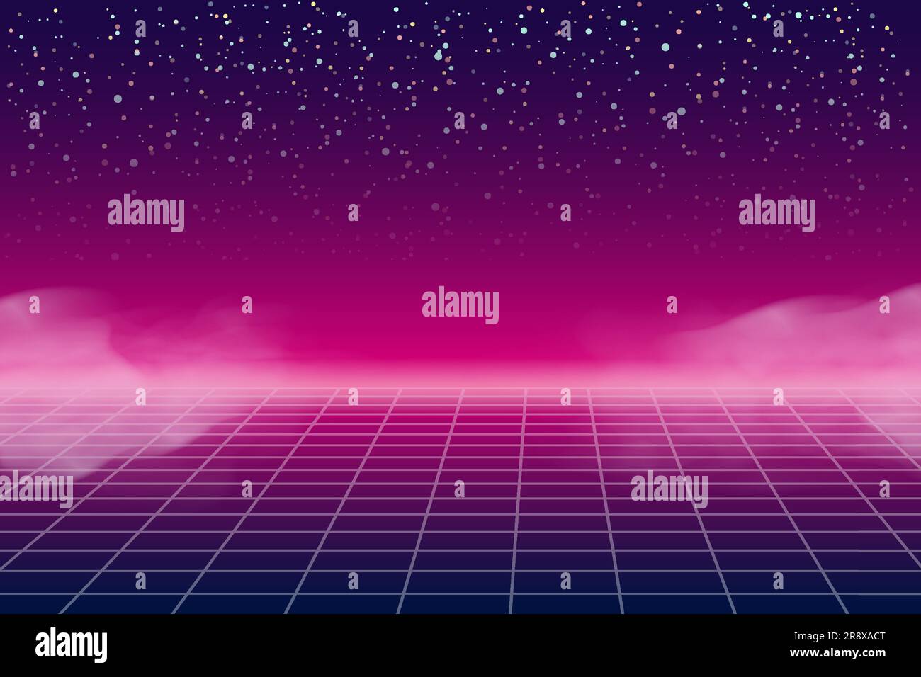 Synthwave retro banner vaporwave aesthetic background design Stock ...