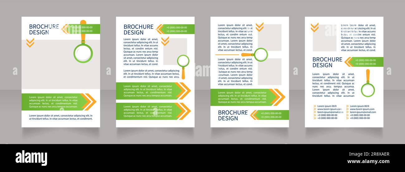 Required skills of candidate blank brochure layout design Stock Vector ...