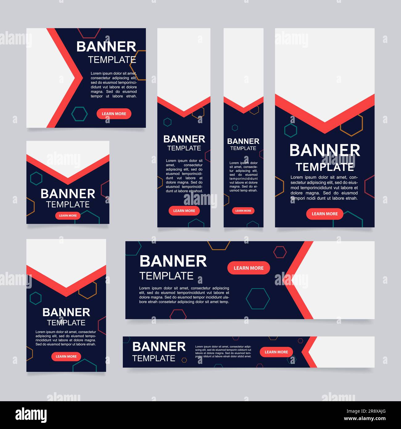 Healthcare management course web banner design template Stock Vector ...