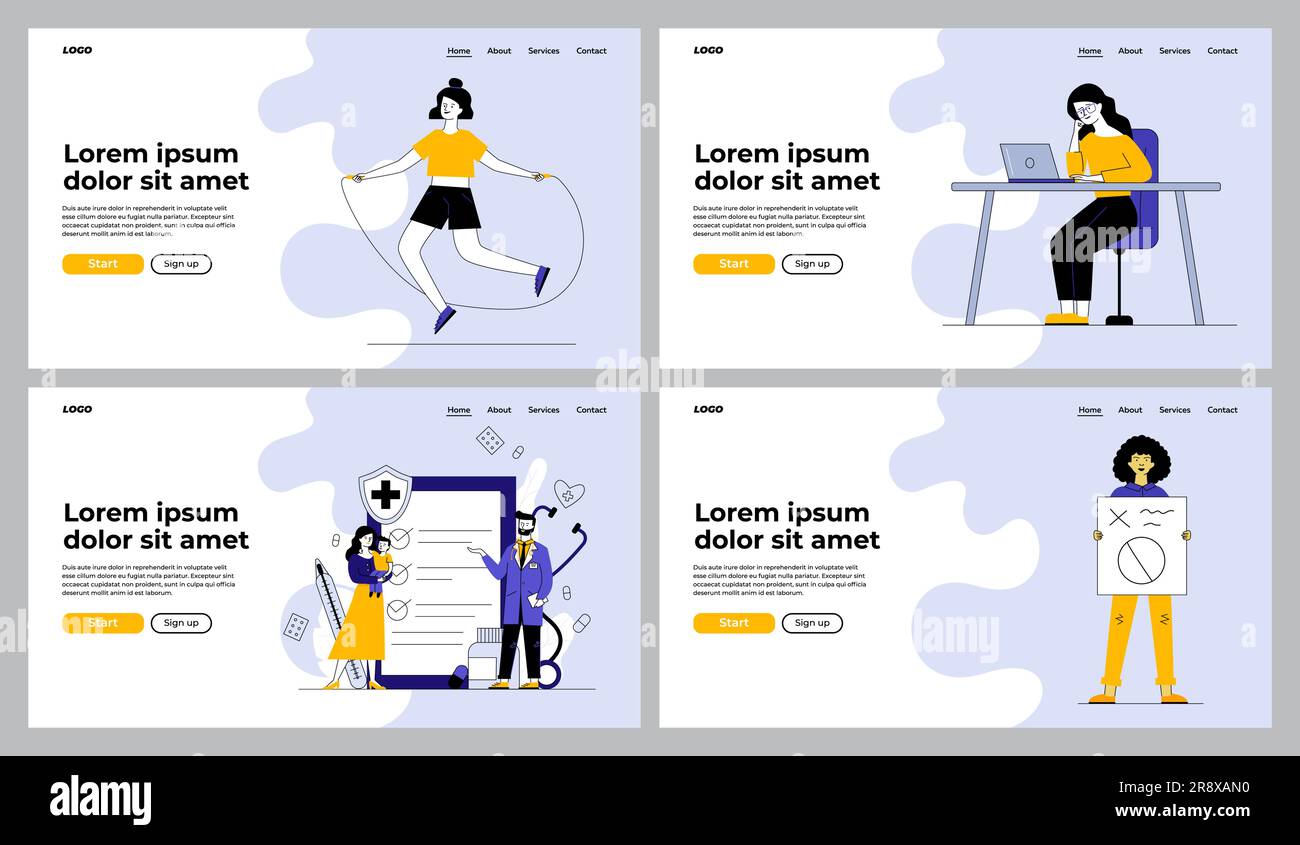 Women in different action set Stock Vector Image & Art - Alamy