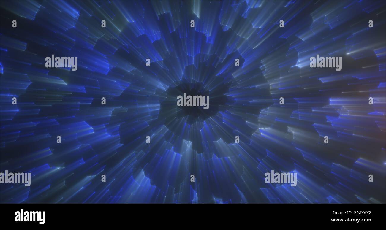 Abstract blue energy magical bright glowing spiral swirl tunnel ...