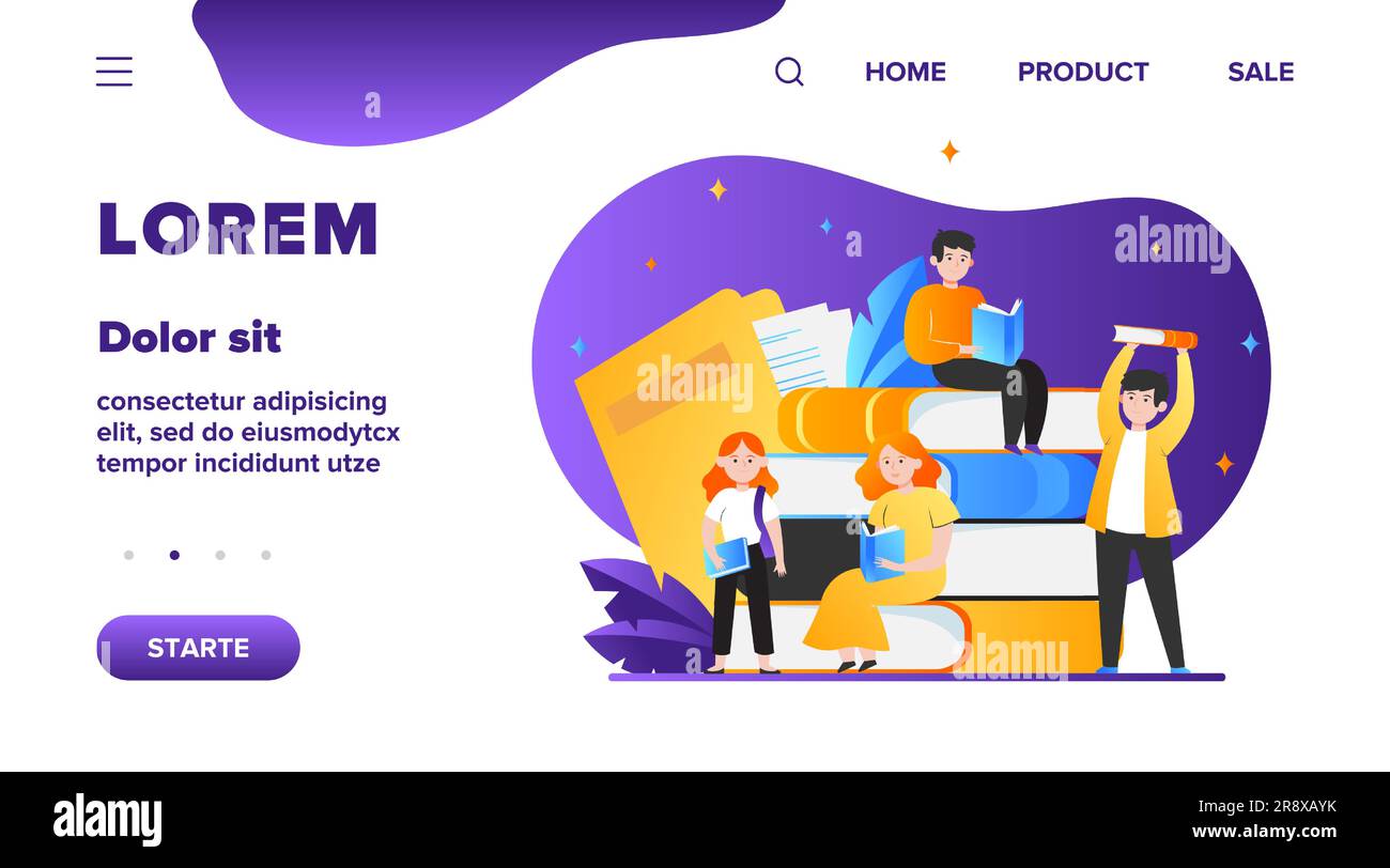 Boy sitting reading big book Stock Vector Images - Alamy