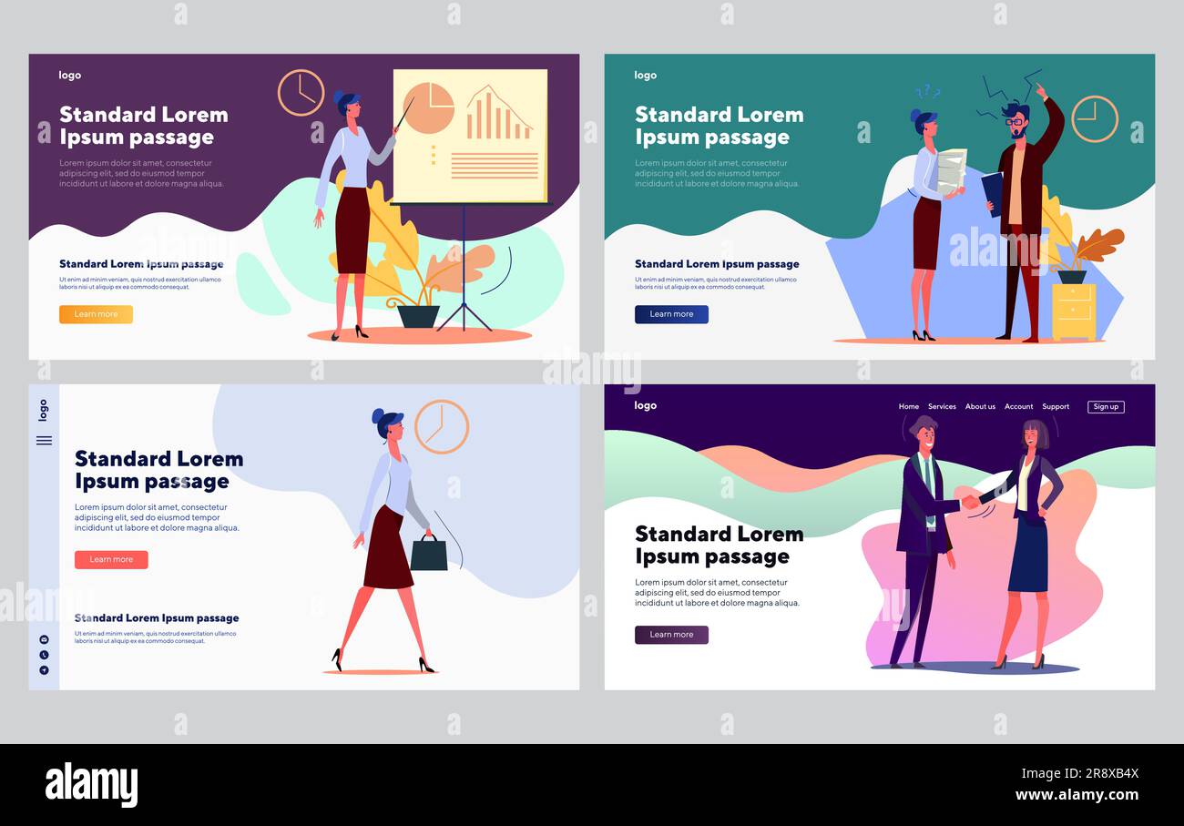 Manager dealing with tasks set Stock Vector Image & Art - Alamy