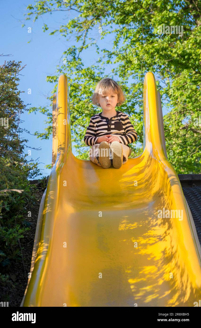 Scared kid in park hi-res stock photography and images - Alamy