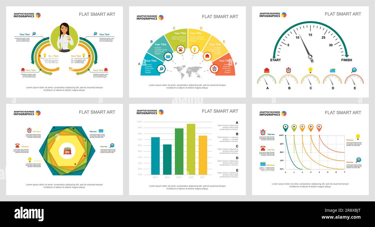 Colorful research or management concept infographic charts set Stock ...