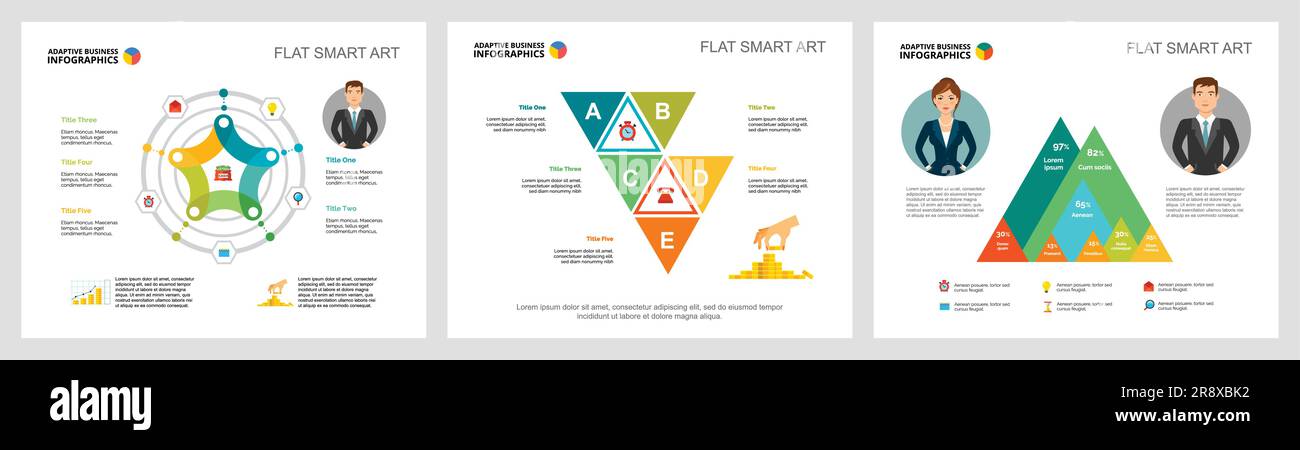 Colorful statistics and finance concept infographic charts set Stock ...