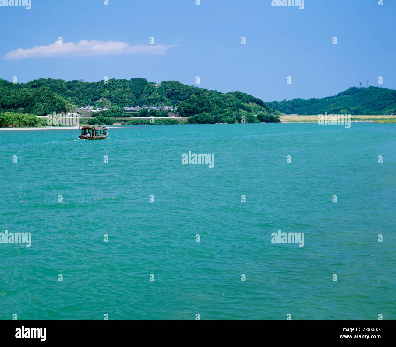 Shimanto River and a houseboat Stock Photo - Alamy