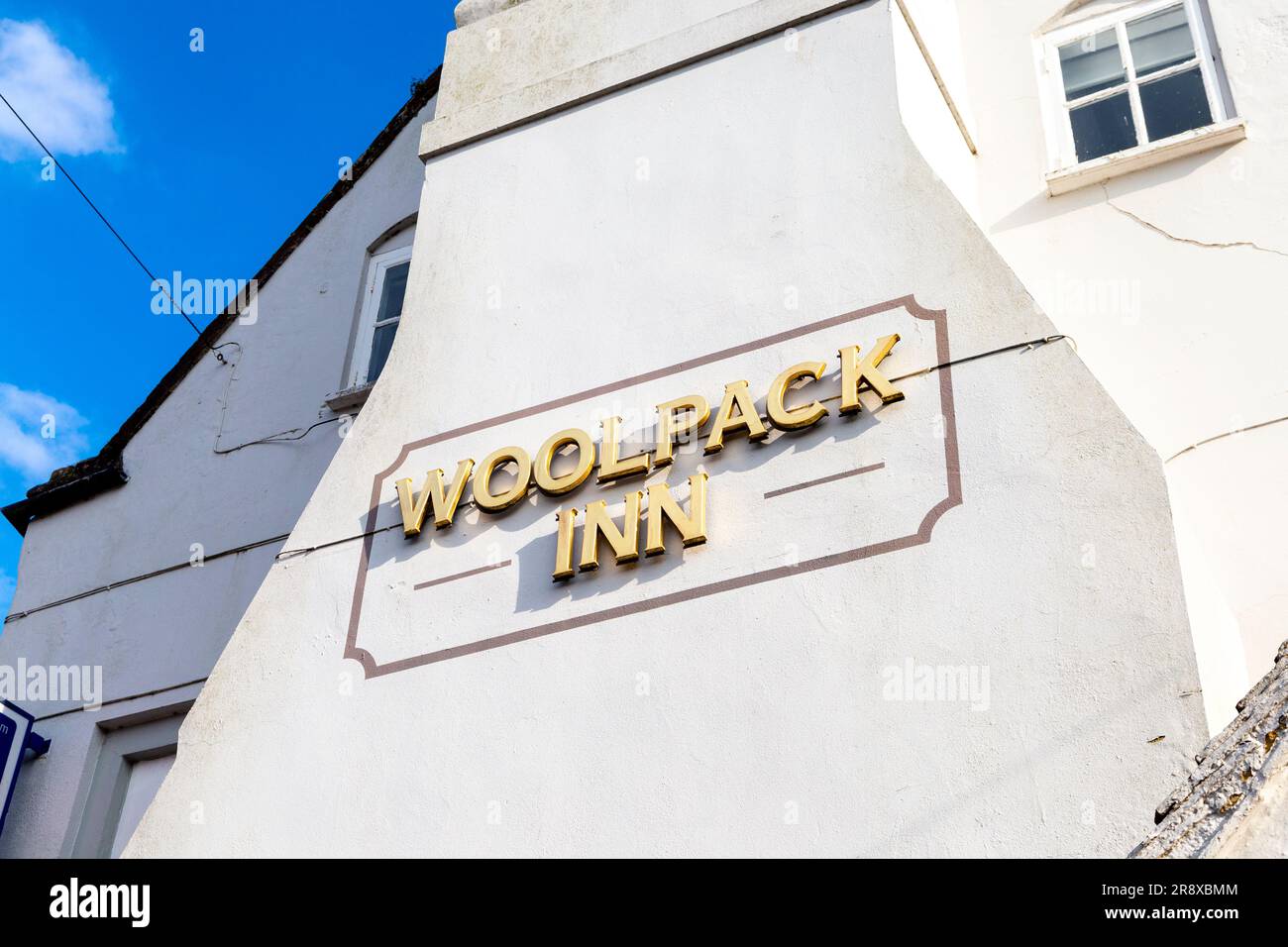 Sign for the Woolpack Inn pub in Chilham, Kent, England, UK Stock Photo ...