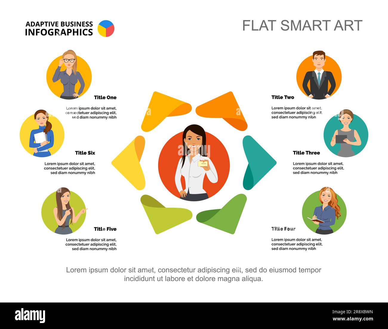 Six managers company process chart template Stock Vector Image & Art ...