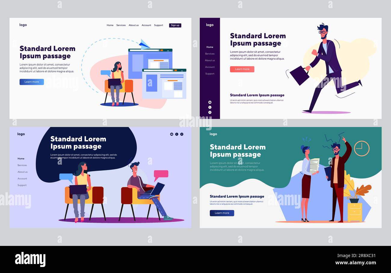 Office communication set Stock Vector Image & Art - Alamy