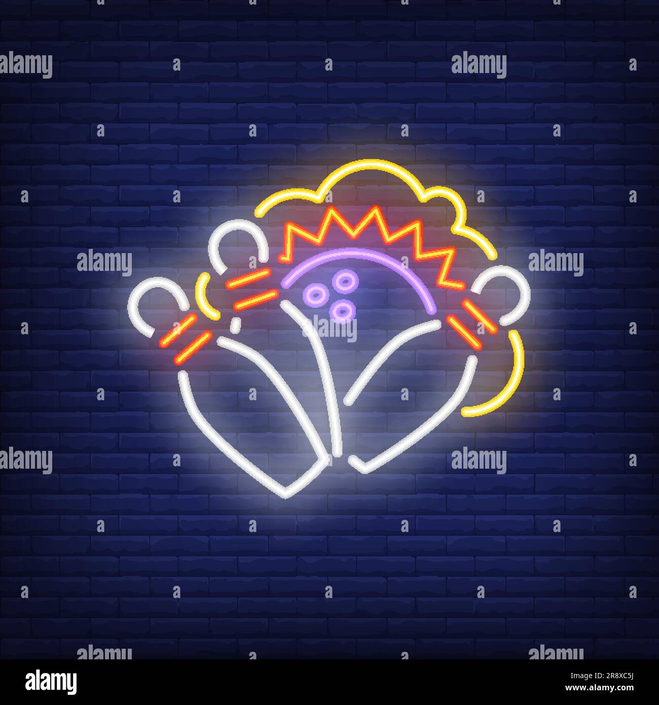 Strike neon sign with bowls and ball Stock Vector Image & Art - Alamy
