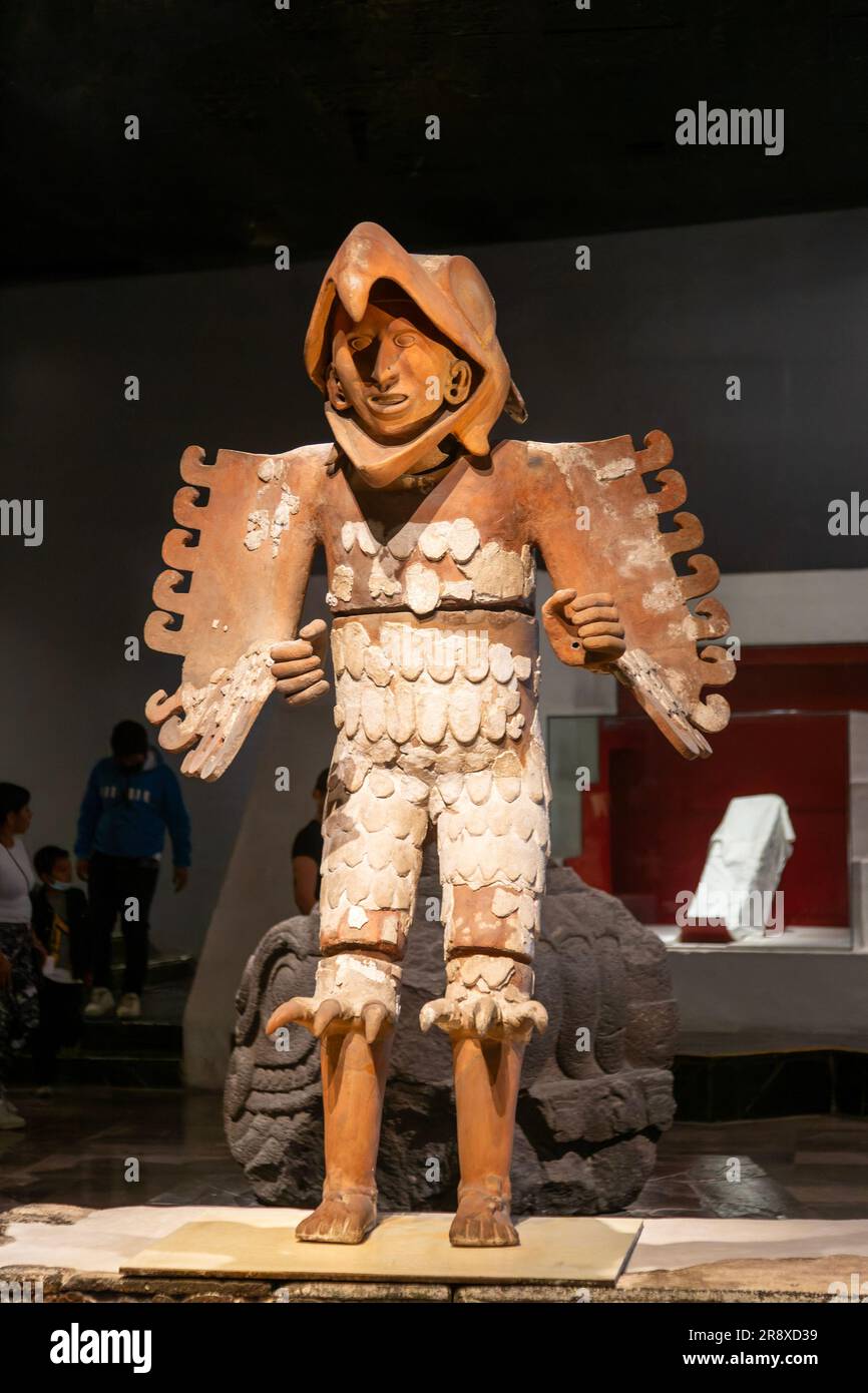 Huitzilopochtli figure, Aztec sun and war god, archaeological site and ...