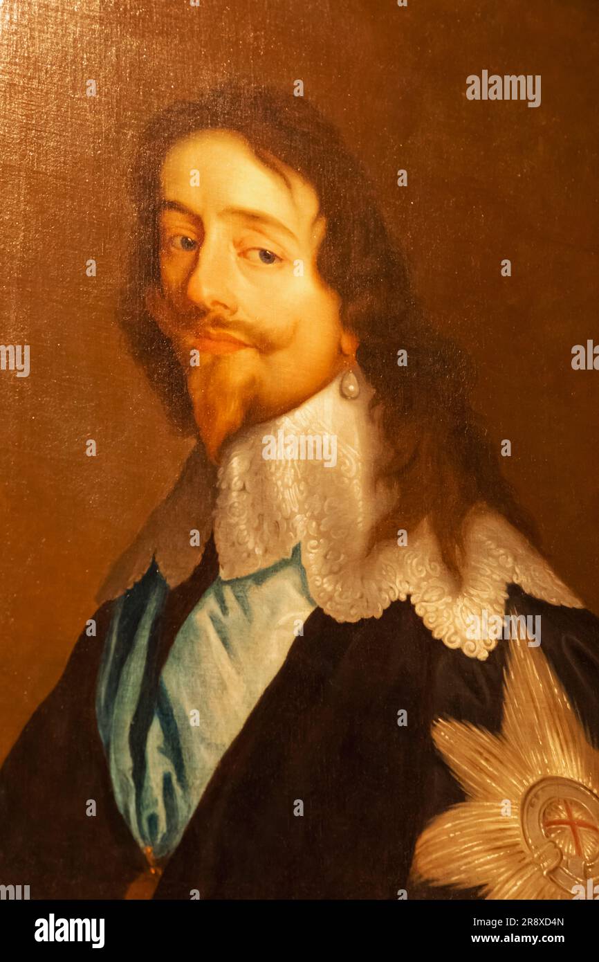 England, London, Greenwich, The Queen's House, Portrait of Charles 1 ...