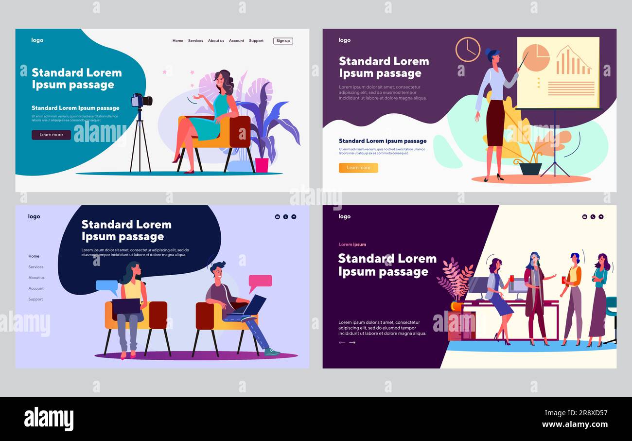 Project presentation set Stock Vector Image & Art - Alamy