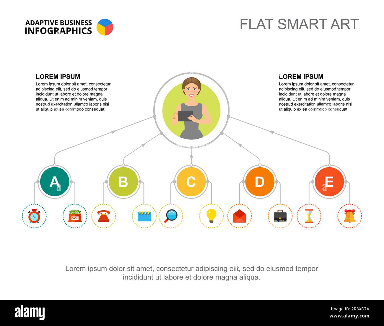 Two options flowchart template Stock Vector Image & Art - Alamy